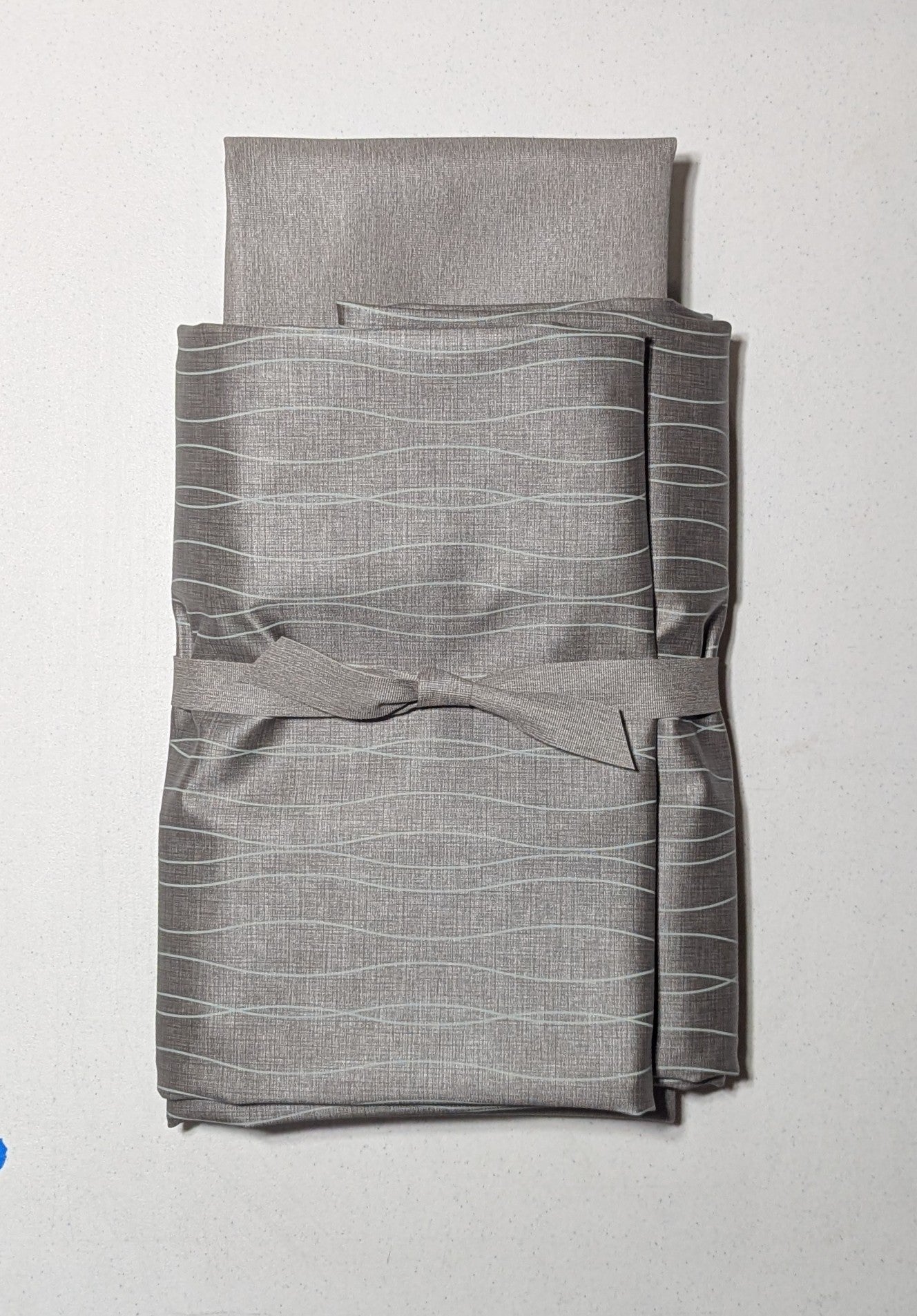 6 Ft. Mint Green Wave and Grey Picnic Table Cover Set | Made by Mary DePree